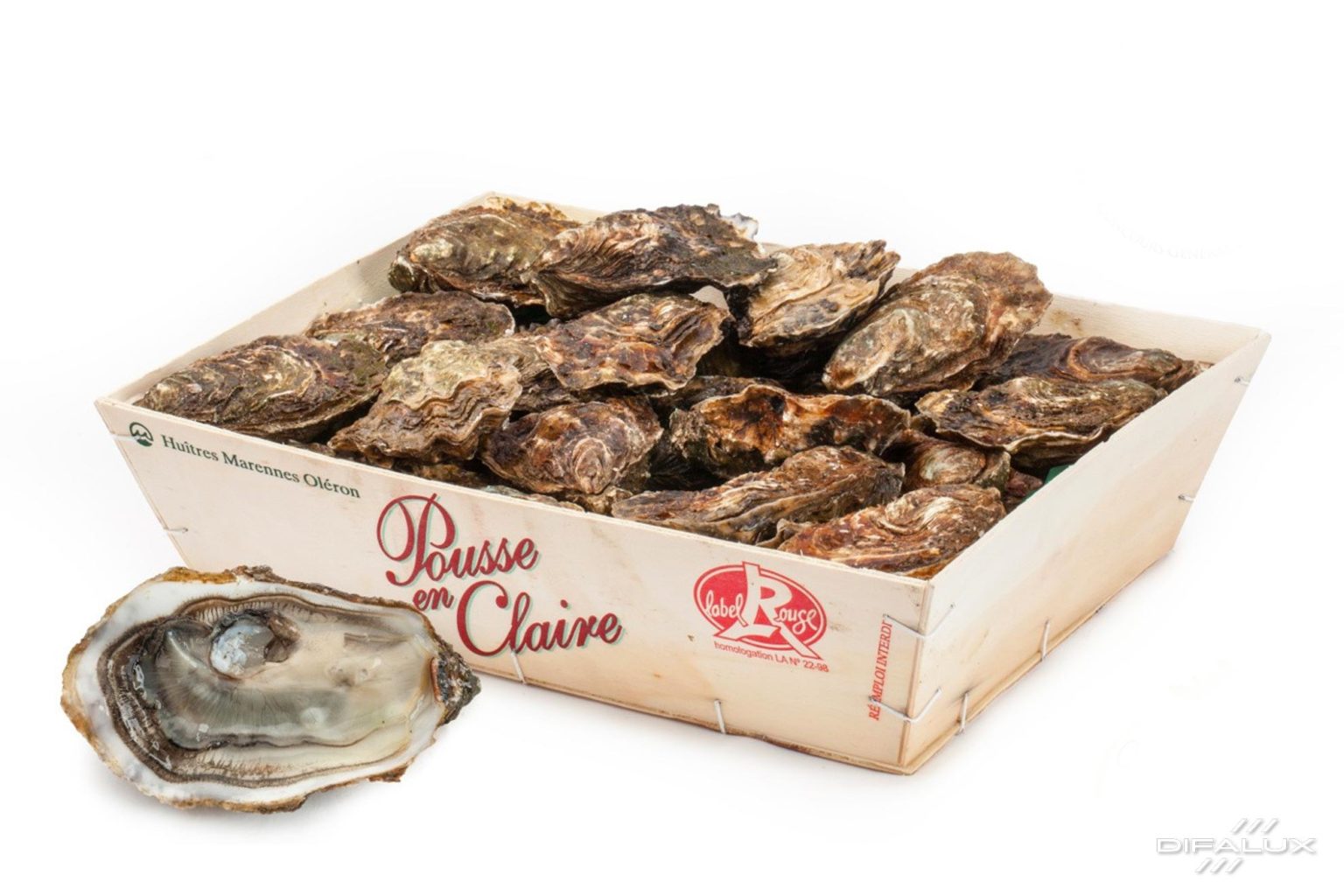 Huitre creuse Marenne d’Oléron Pousse en claire Label Rouge M3 ...